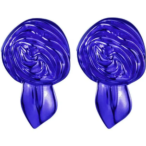 STERLING KING Rosette Stud Earrings - Blue