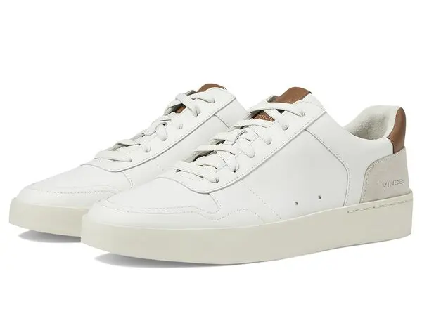 Vince Peyton Lace-up Leather Sneakers - White