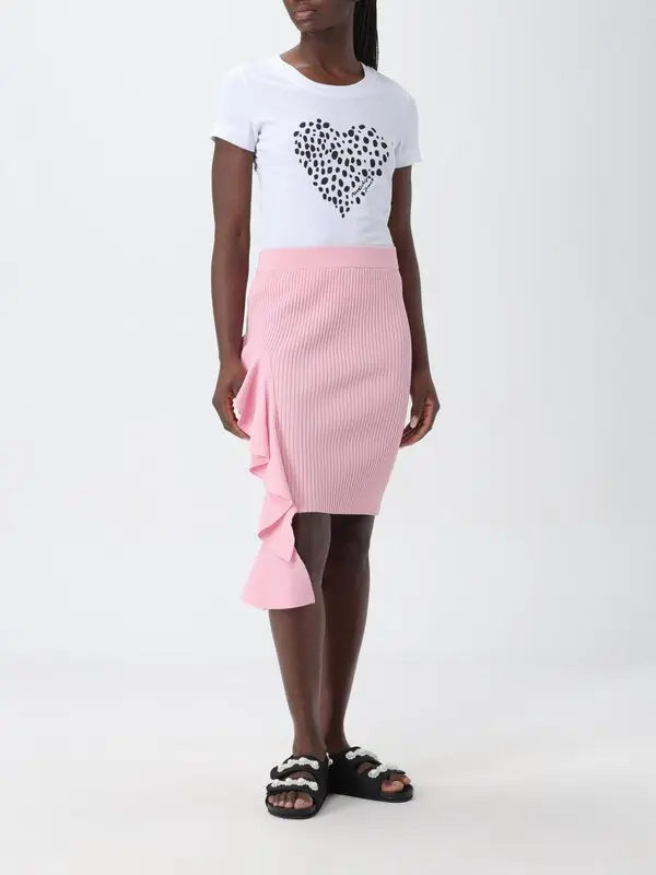 Moschino Ruffled Ribbed Knit Skirt
