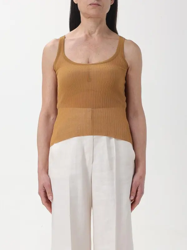 Max Mara Ribbed Tank Top - Leather