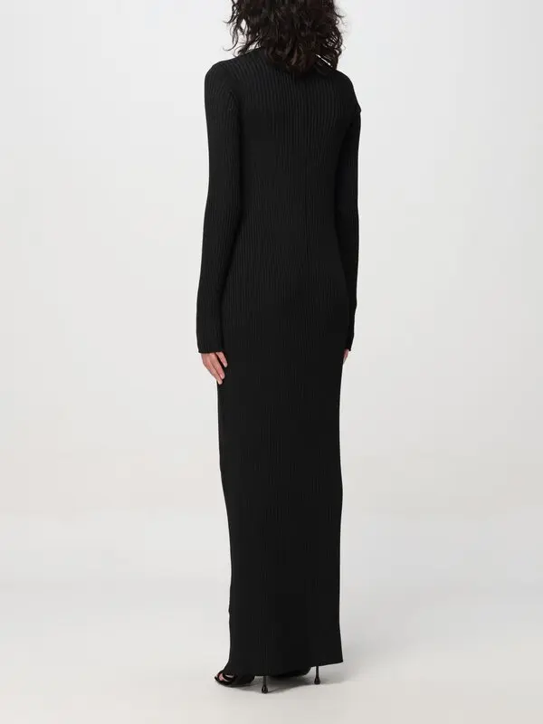 Attico Ribbed Button-detailed Maxi Dress