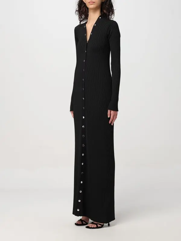 Attico Ribbed Button-detailed Maxi Dress