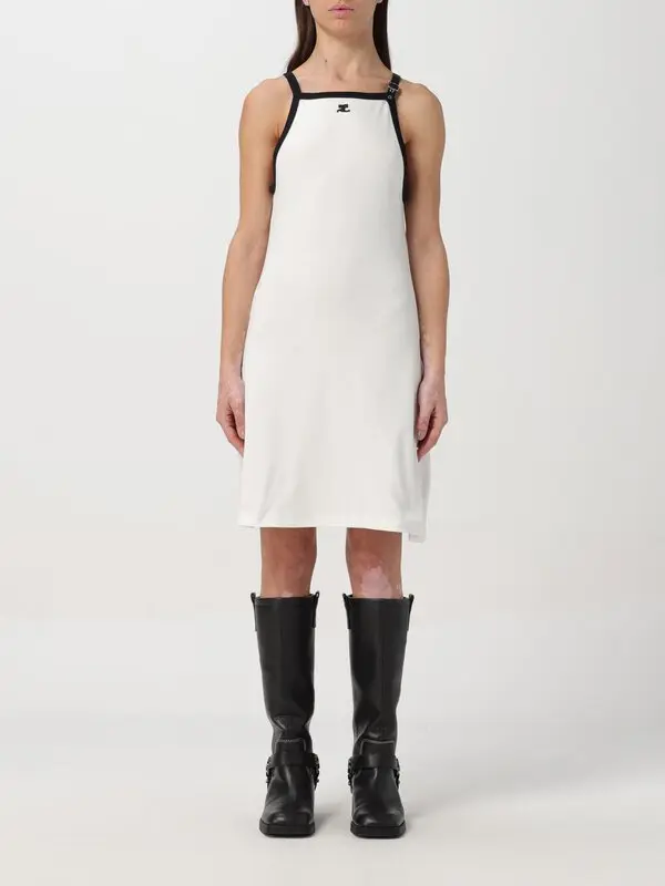 COURREGES Sleeveless Mini Dress - White