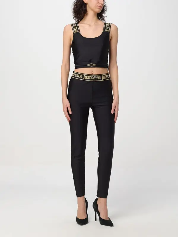Just Cavalli Cropped Top With Embellished Straps