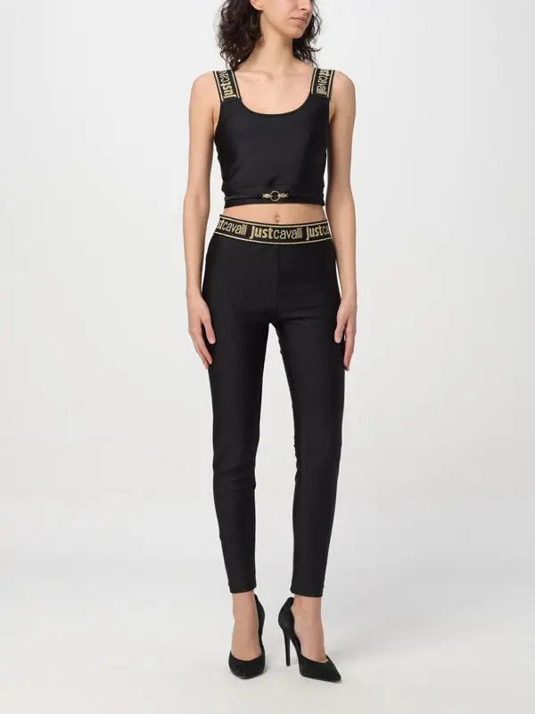 Just Cavalli Cropped Top With Embellished Straps