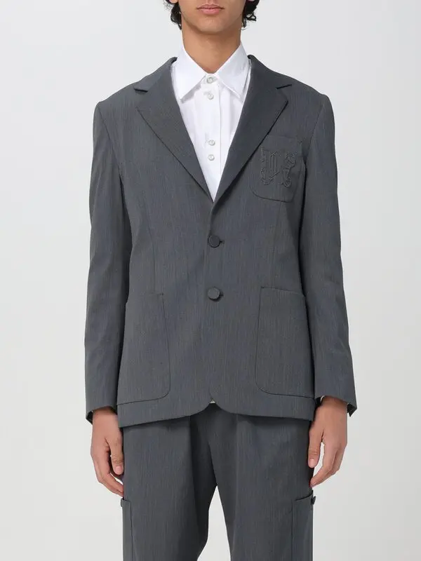 Palm Angels Tailored Jacket With Embroidered Logo