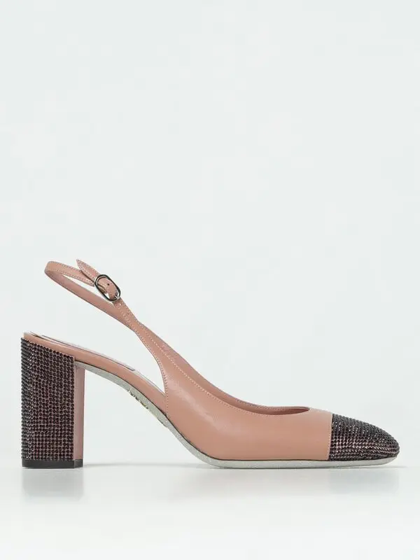 Rene Caovilla Embellished Slingback Pumps - Pink