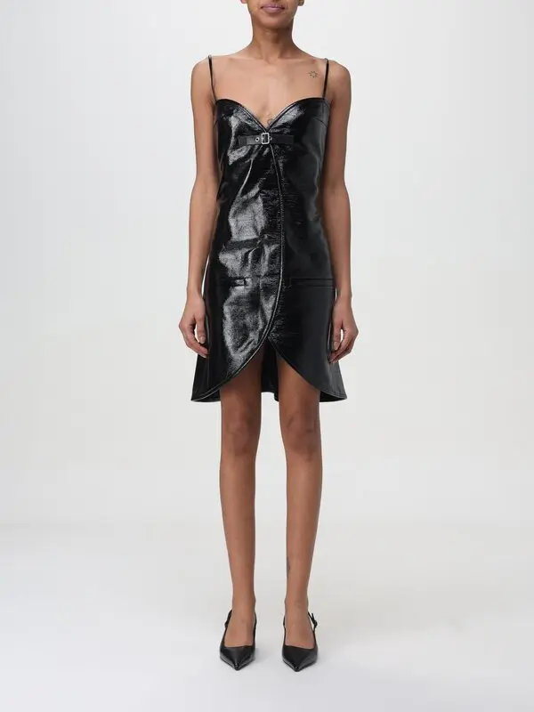 COURREGES Patent Mini Dress - Black