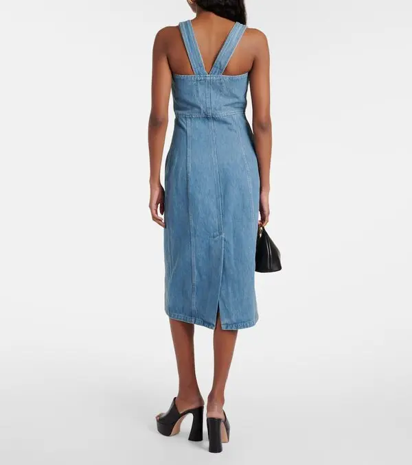 PATOU Denim Midi Dress - Blue