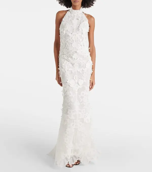 Alexander Mcqueen Bridal Lace Gown - White | Editorialist