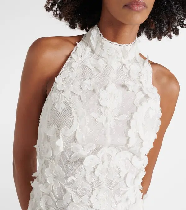 Alexander Mcqueen Bridal Lace Gown - White | Editorialist