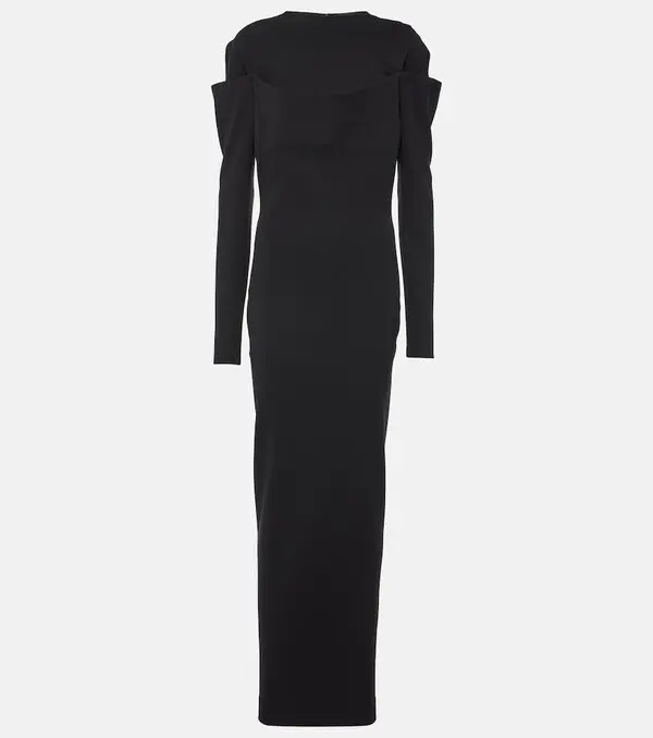 Jacquemus Sabre Jersey Maxi Dress - Black