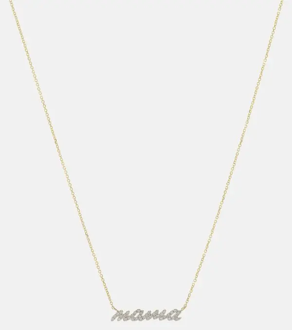 STONE AND STRAND Hey Mama 10kt Necklace - Gold