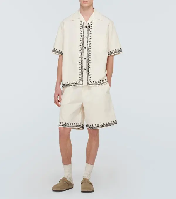 Alanui Akasha Embroidered Cotton-blend Shirt