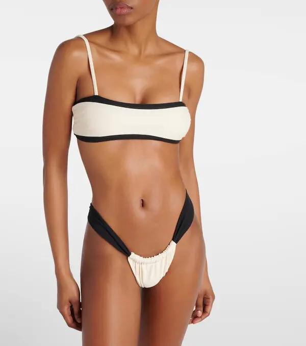 SAME Colorblocked Bandeau Bikini Top