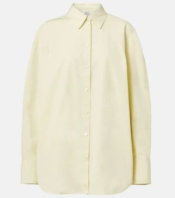 TOTEME Cotton Poplin Shirt - Yellow