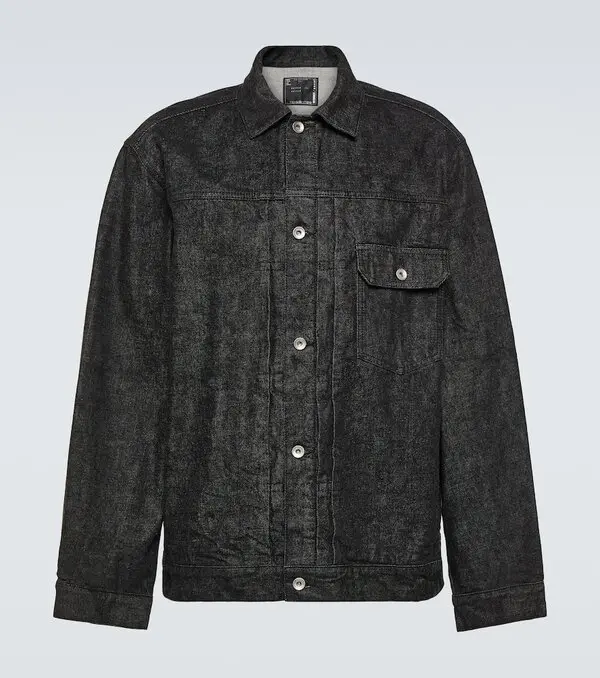 Sacai Denim Blouson Jacket - Black