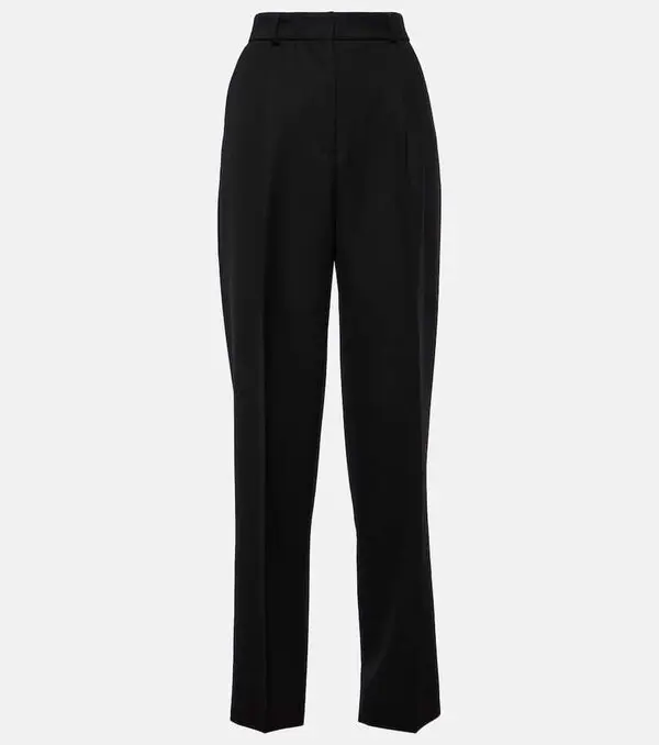 TOTEME High-rise Tapered Trousers - Black