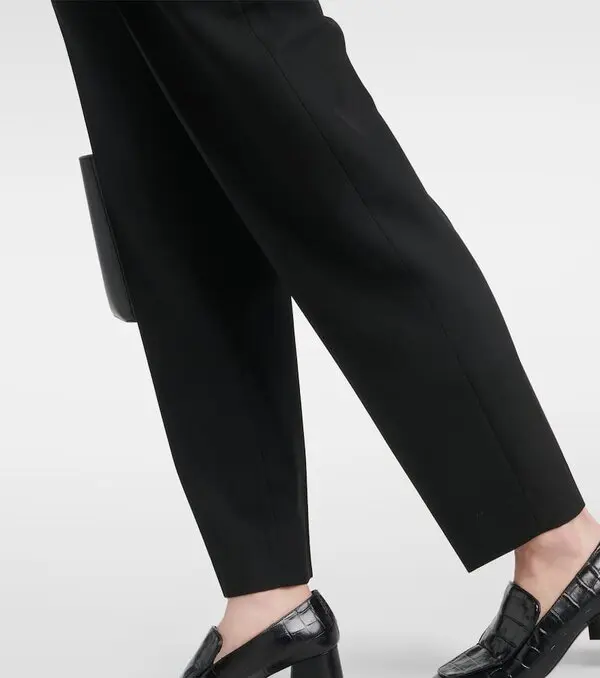 TOTEME High-rise Tapered Trousers - Black