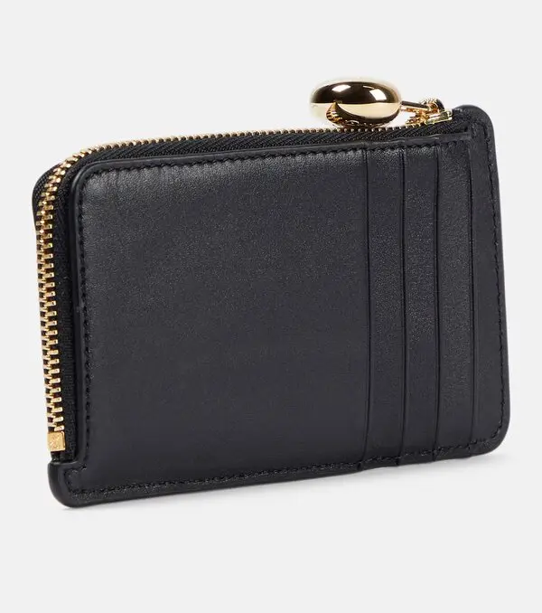 Loewe Logo Leather Card Holder - Black
