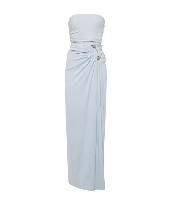 Simkhai Draped Jersey Bustier Gown - Blue