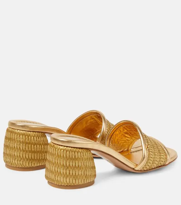 GIANVITO ROSSI Marbella Leather-trimmed Sandals