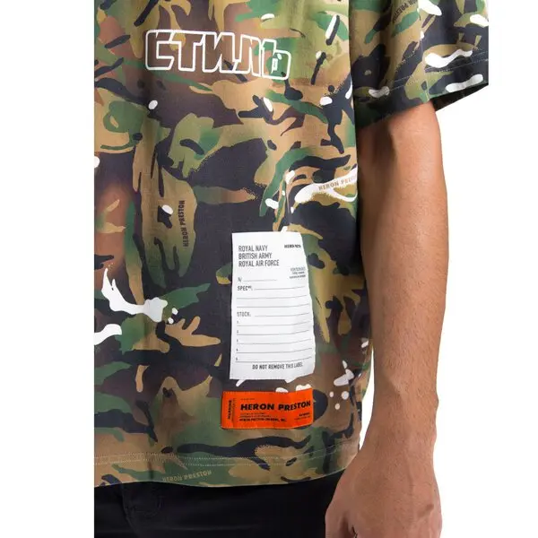 Heron Preston Camouflage T Shirt