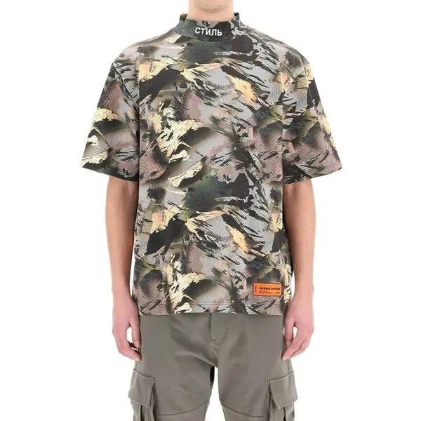 Heron Preston Camouflage Print T Shirt
