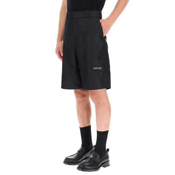 Valentino Garavani Flower Embroidery Bermuda Shorts
