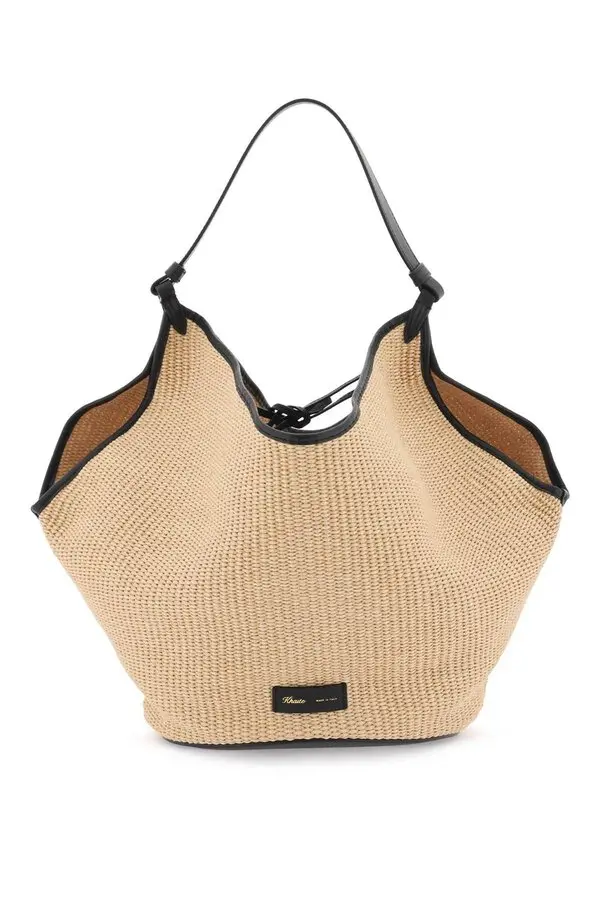 Khaite Medium Lotus Raffia Bag