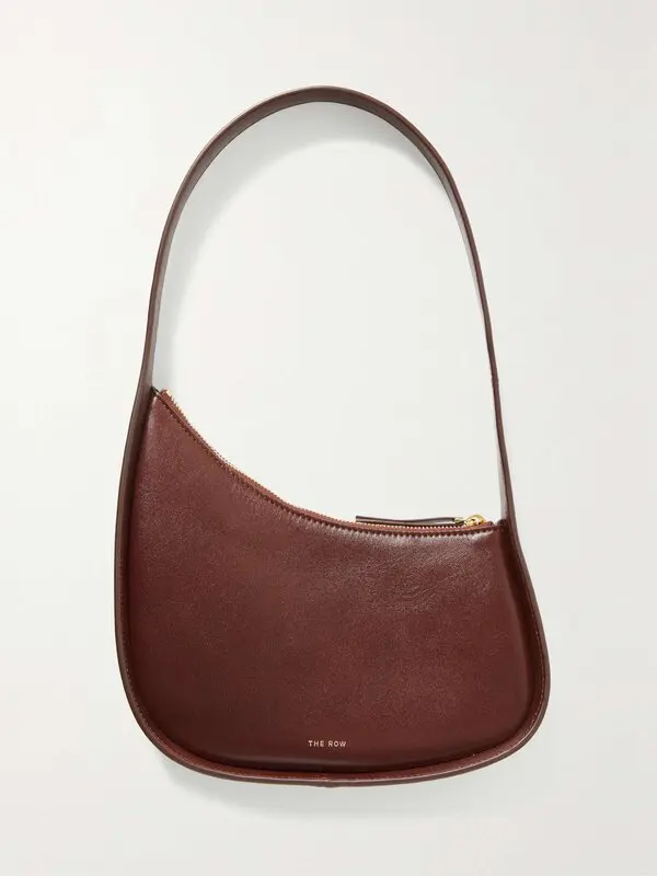 THE ROW Half Moon Leather Shoulder Bag