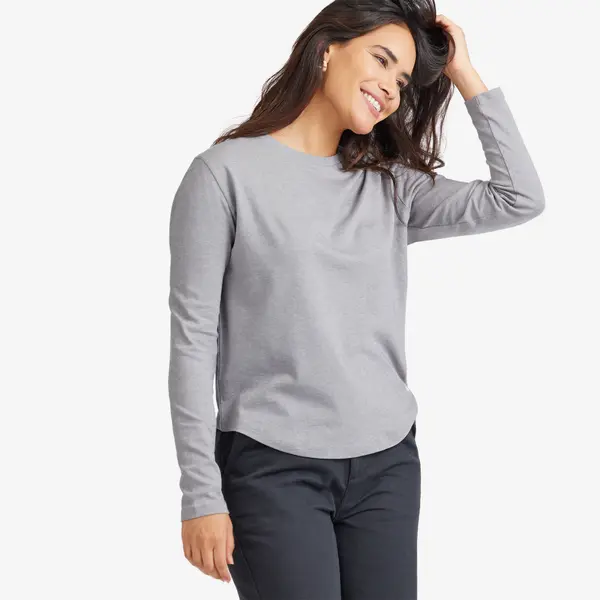 Allbirds Soft Merino Long Sleeve Tee - Medium Grey