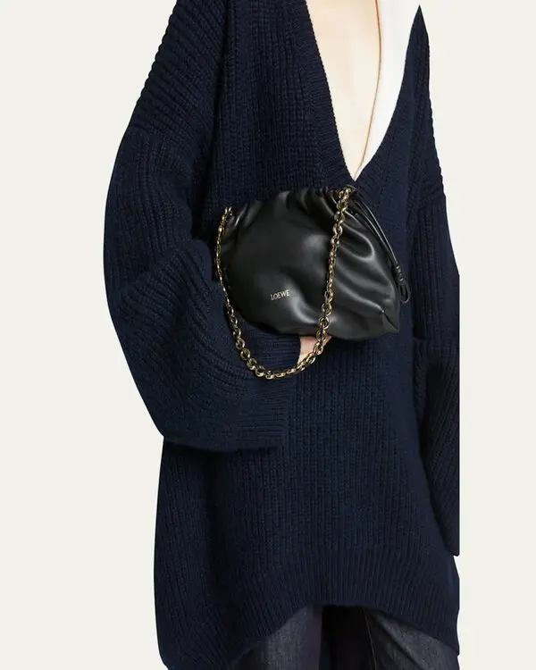 Loewe Flamenco Napa Leather Bag - Black
