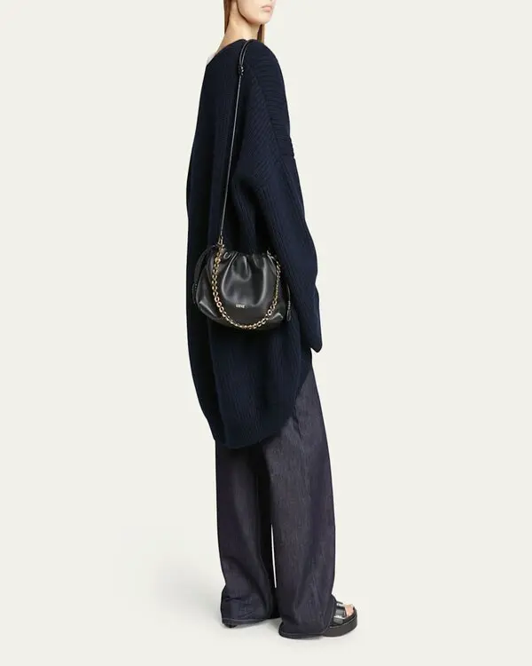Loewe Flamenco Napa Leather Bag - Black
