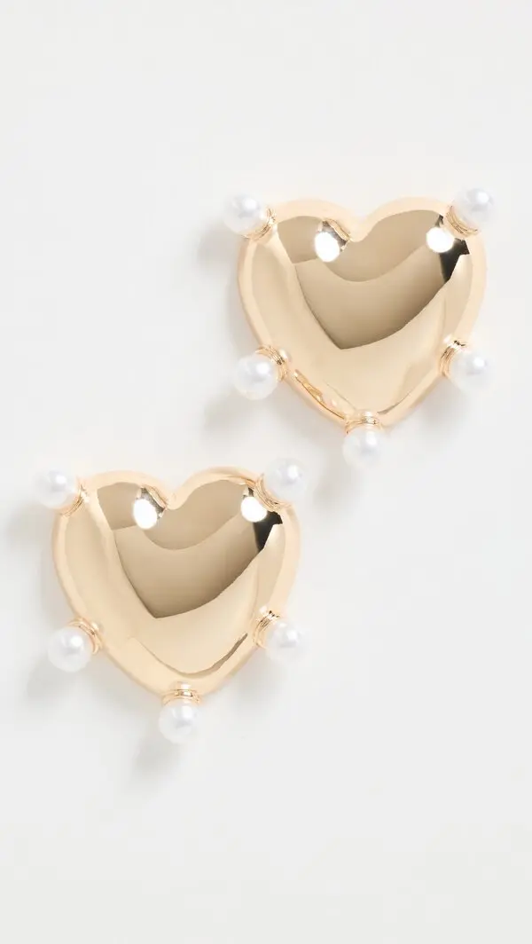 KENNETH JAY LANE Heart Earrings