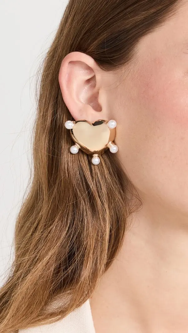 KENNETH JAY LANE Heart Earrings