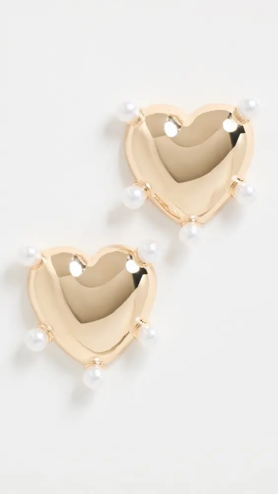KENNETH JAY LANE Heart Earrings