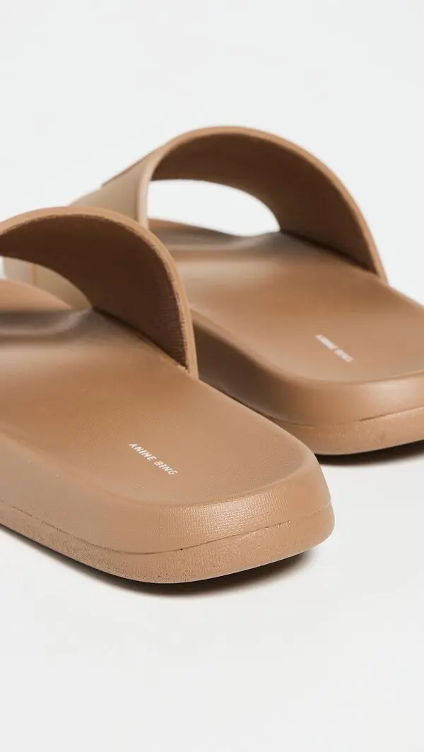 ANINE BING Isla Slides - Brown