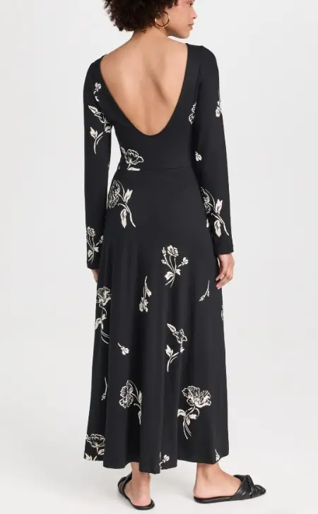 off shoulder midi dress black Drape Off Shoulder Midi Dress Black