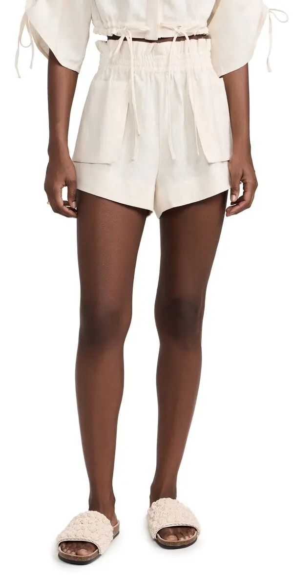 HEVRON Mira Shorts - Ivory