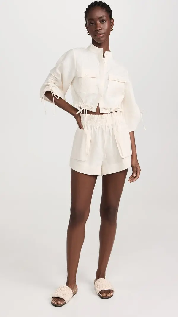 HEVRON Mira Shorts - Ivory
