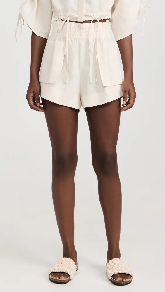 HEVRON Mira Shorts - Ivory