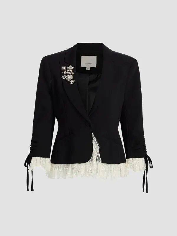 Cinq À Sept Roxie Le Petite Blazer - Black Ivory