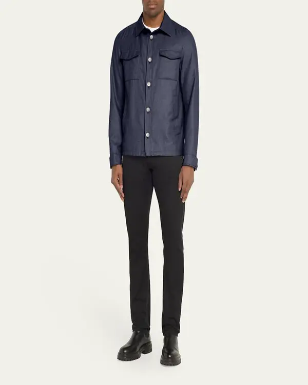 Herno Coated Cashmere-blend Overshirt