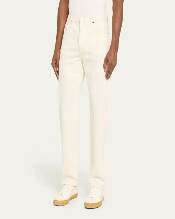 FRAME Straight-leg Jeans - Off White