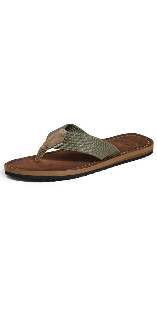 Barbour Toeman Beach Sandals - Olive