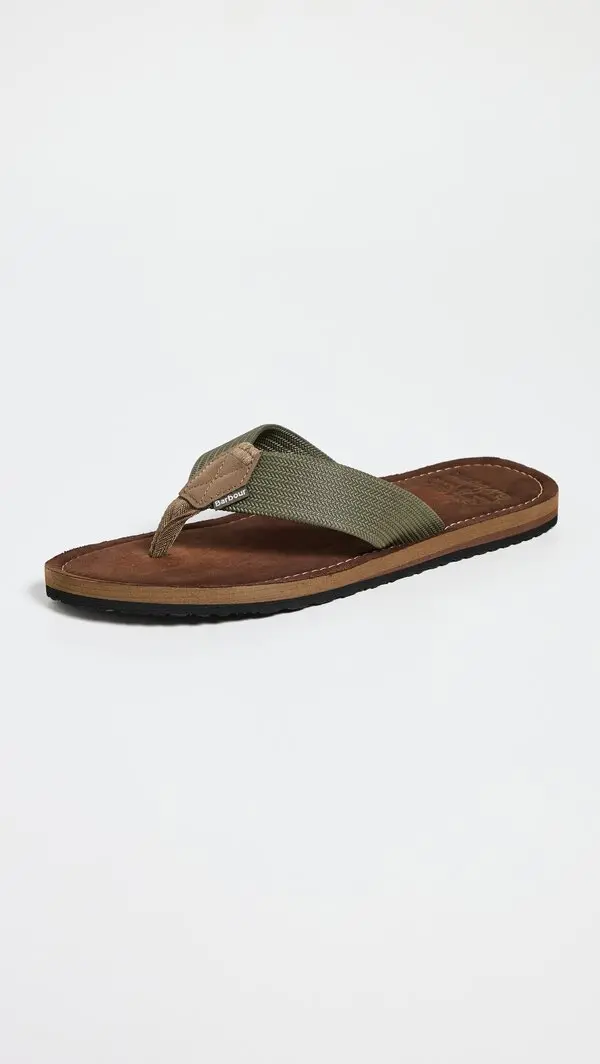 Barbour Toeman Beach Sandals - Olive