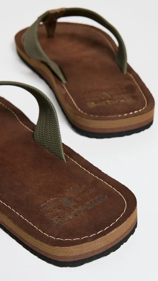 Barbour Toeman Beach Sandals - Olive