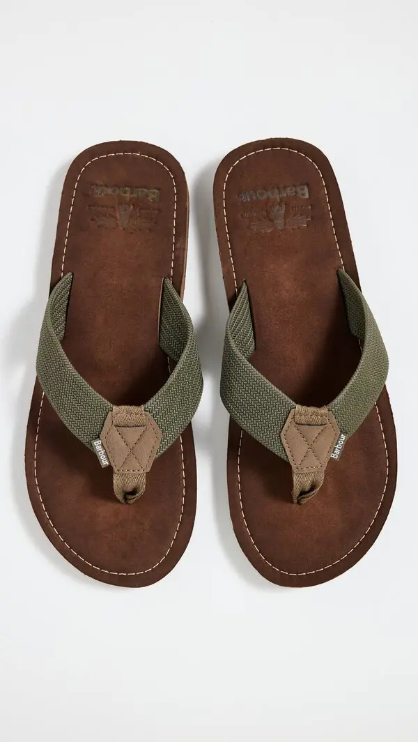 Barbour Toeman Beach Sandals - Olive