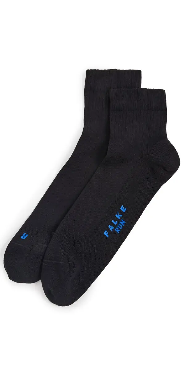 Falke Run Rib Short Socks - Black